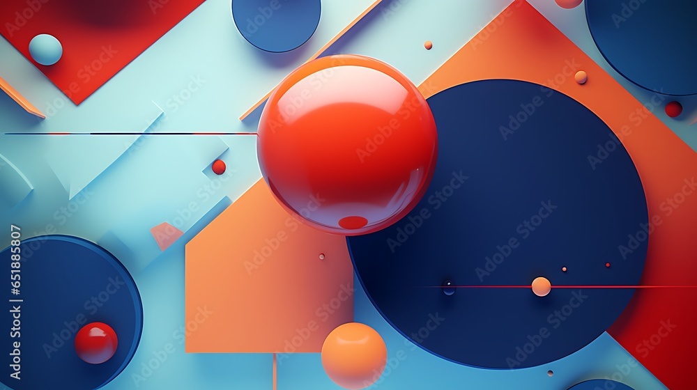 3d shape abstract vectorial modern minimal background. Experience the ...