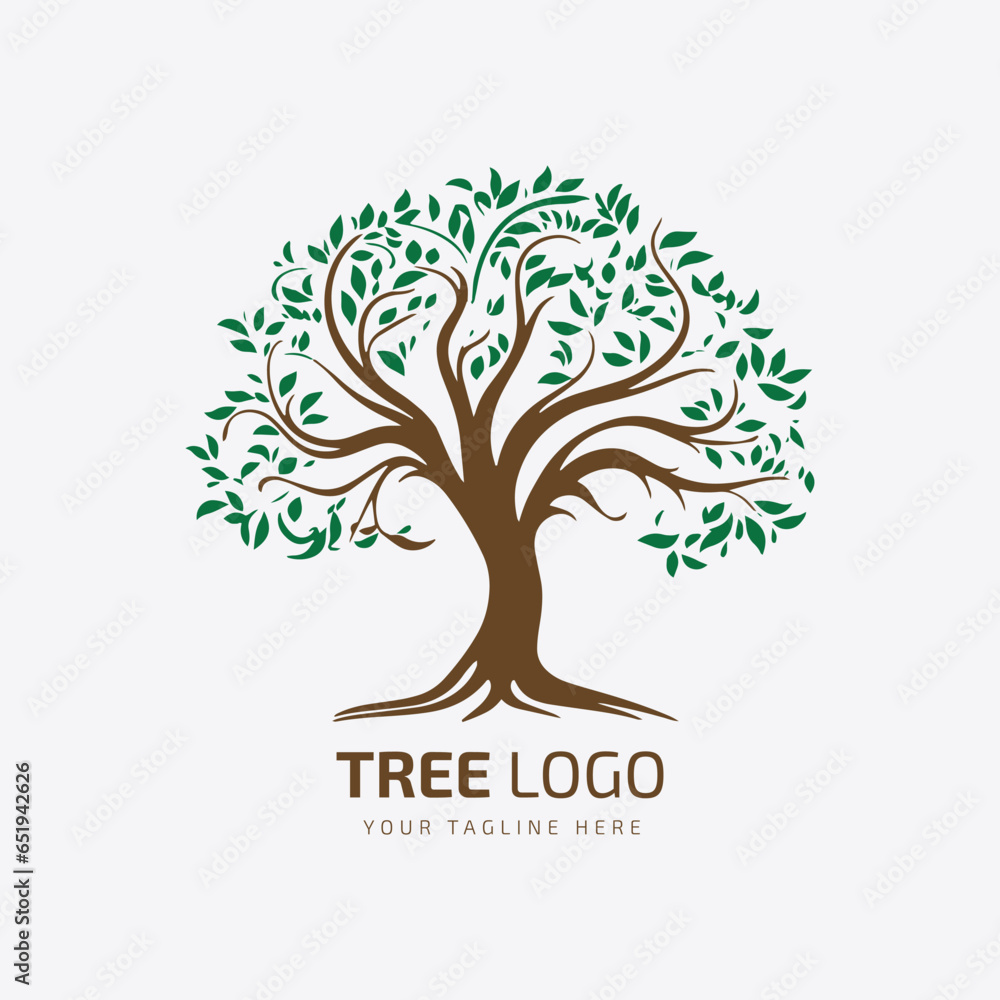 Tree logo vector, silhouette, Forest illustration, tree design, Pine ...