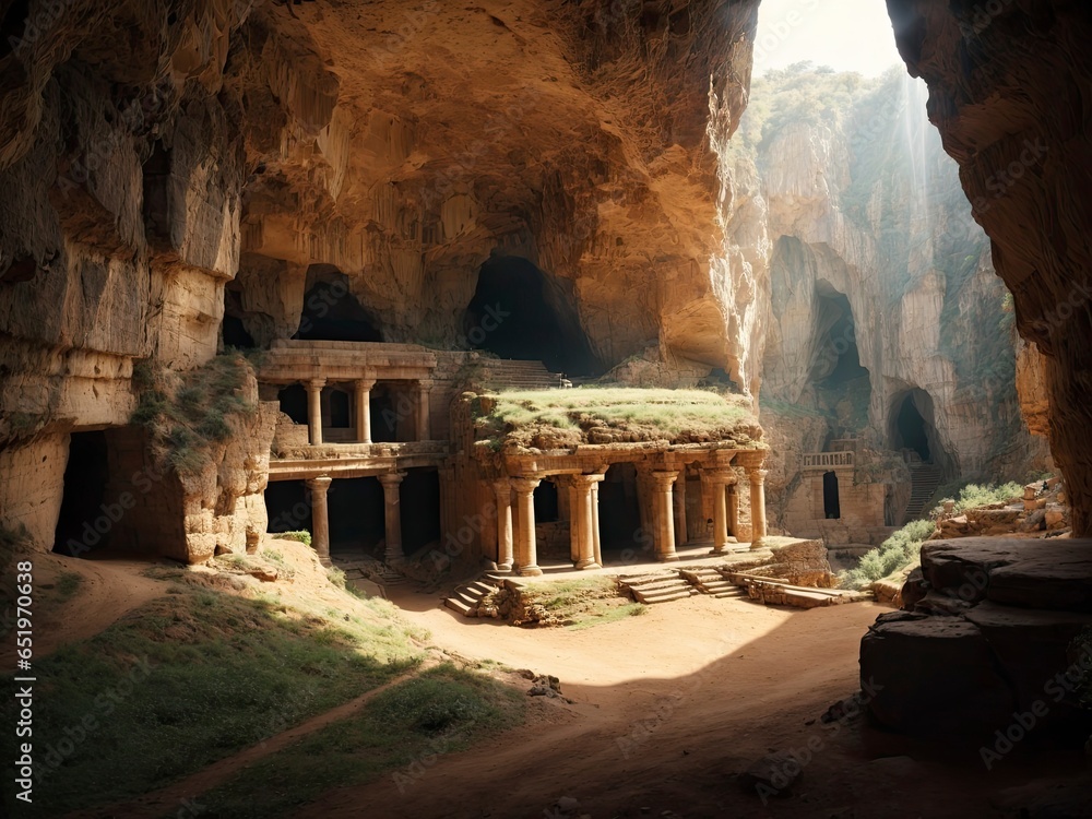 Ancient Lost City Inside Cave Concept Ancient civilization of Maya ... Ancient Lost City Inside Cave Concept Ancient civilization of Maya ...