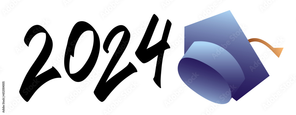 Class of 2024 handwritten typography. Education. Students 2024 class ...