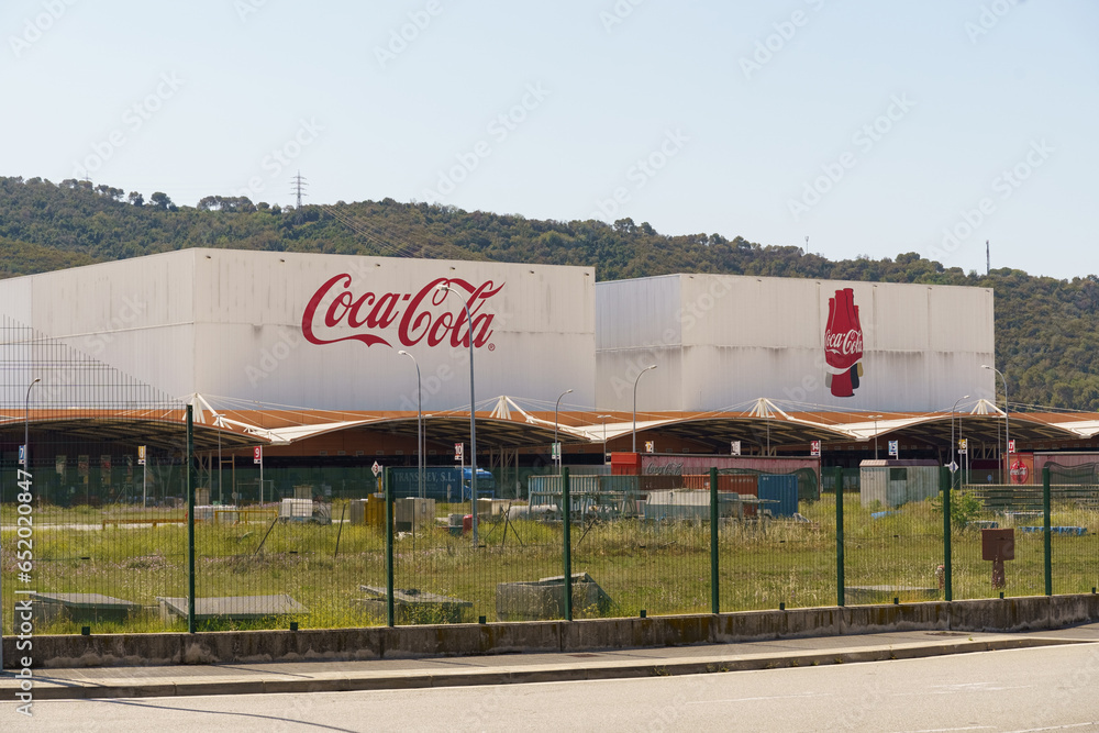 Coca Cola Corporation plant in Barcelona, Spain. Coca Cola is an ...