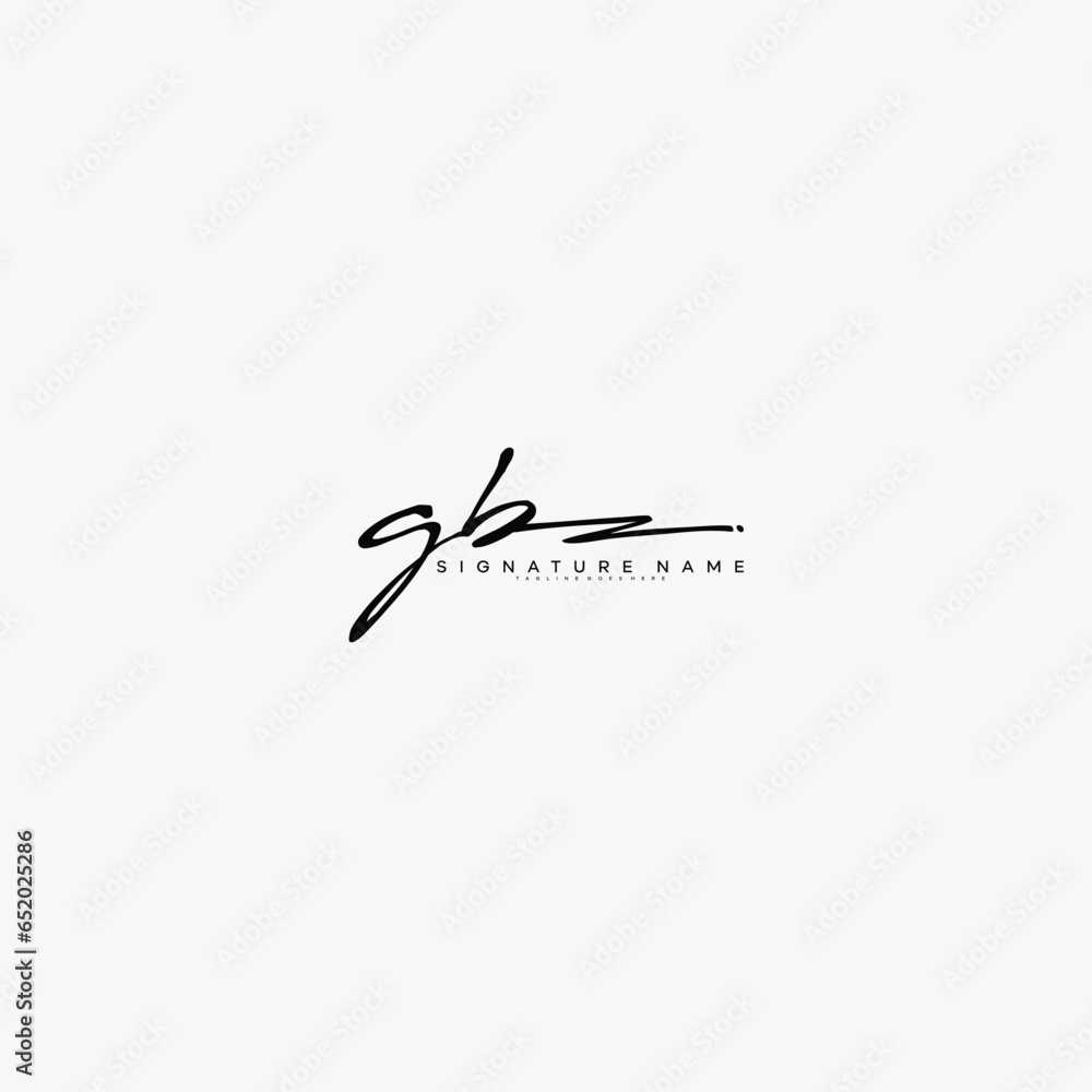 premium GB letter signature logo in handwriting art style monogram ...