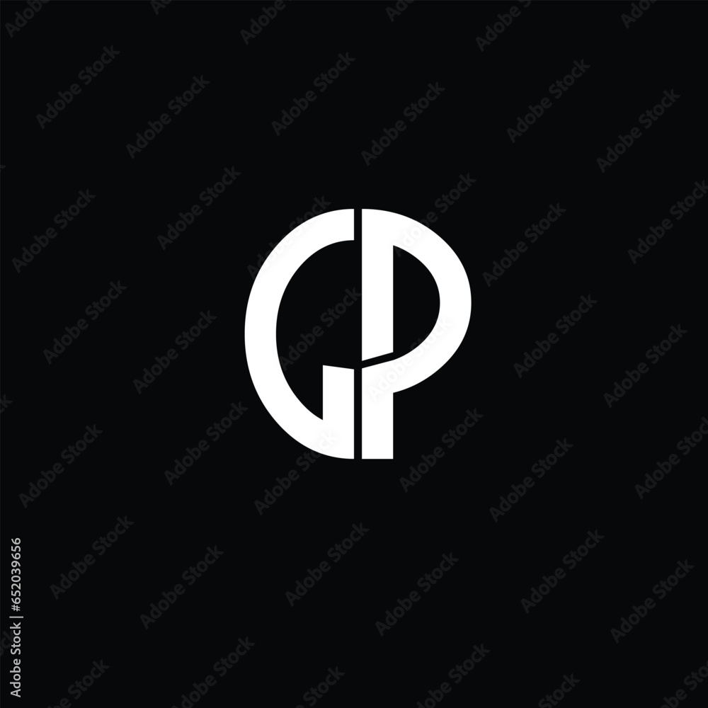 Creative Professional Trendy and Minimal Letter GP PG Logo Design in Black and White Color ...