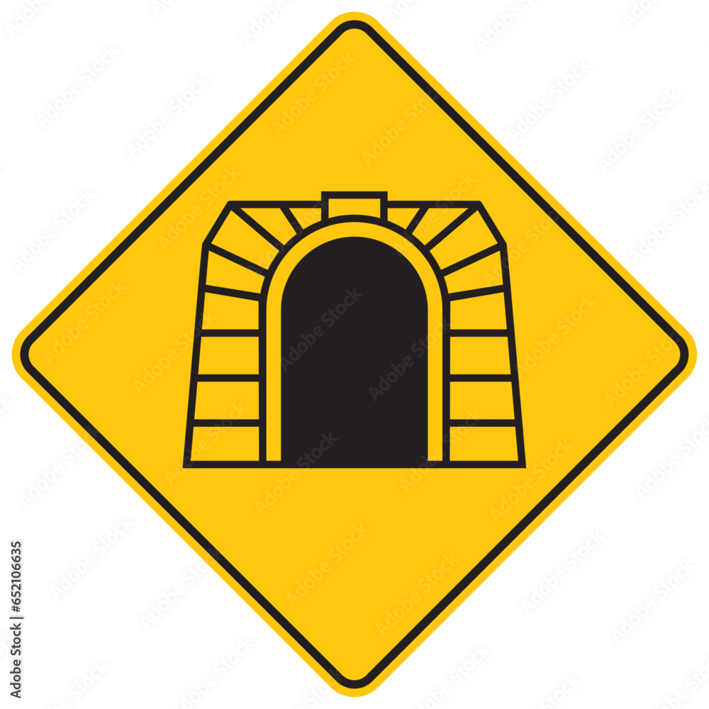 túnel, icono, vector, símbolo, silueta, ilustración, señal de ...