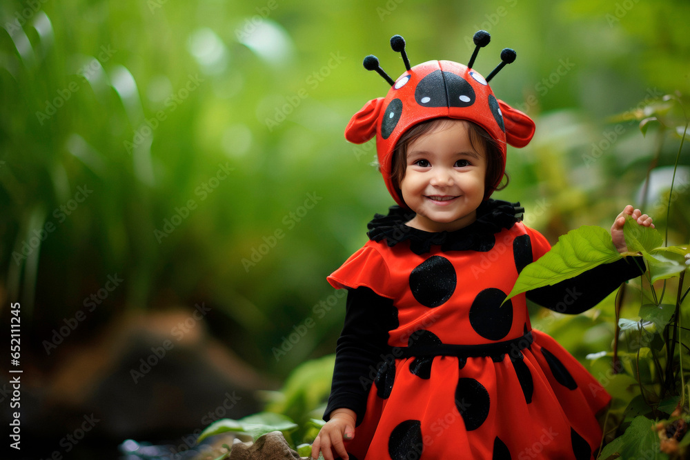 Nature's Carnival Ladybug. A Toddler Dressed as a Cheerful Ladybug in a ...