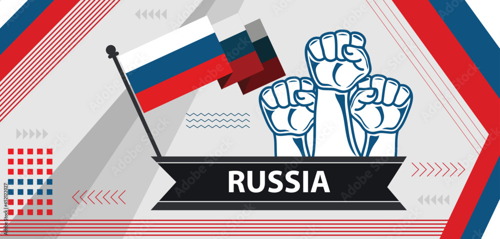 Russia national day banner, Creative and abstract Russia national day ...