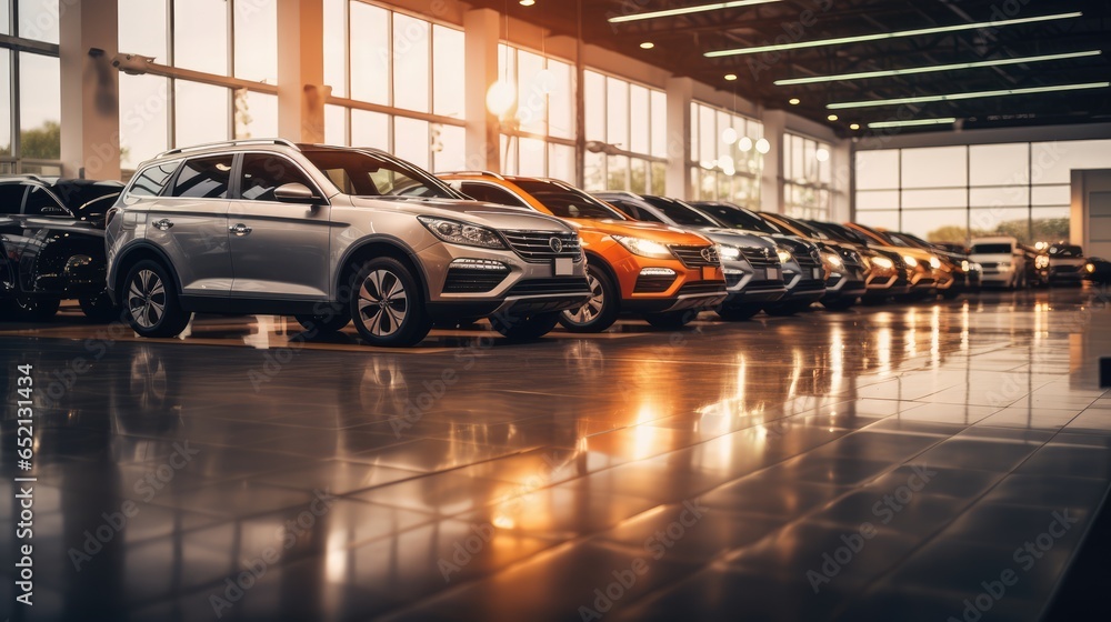 Cars line up, AI generated Image Stock Photo | Adobe Stock