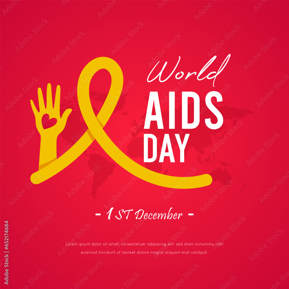 world aids day, 1 december. Prevent AIDS. background design with aids ...