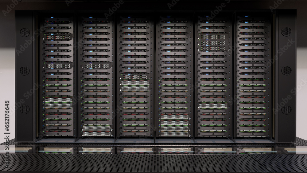 Data Center Server Rack.3d illustratin. Stock Photo | Adobe Stock