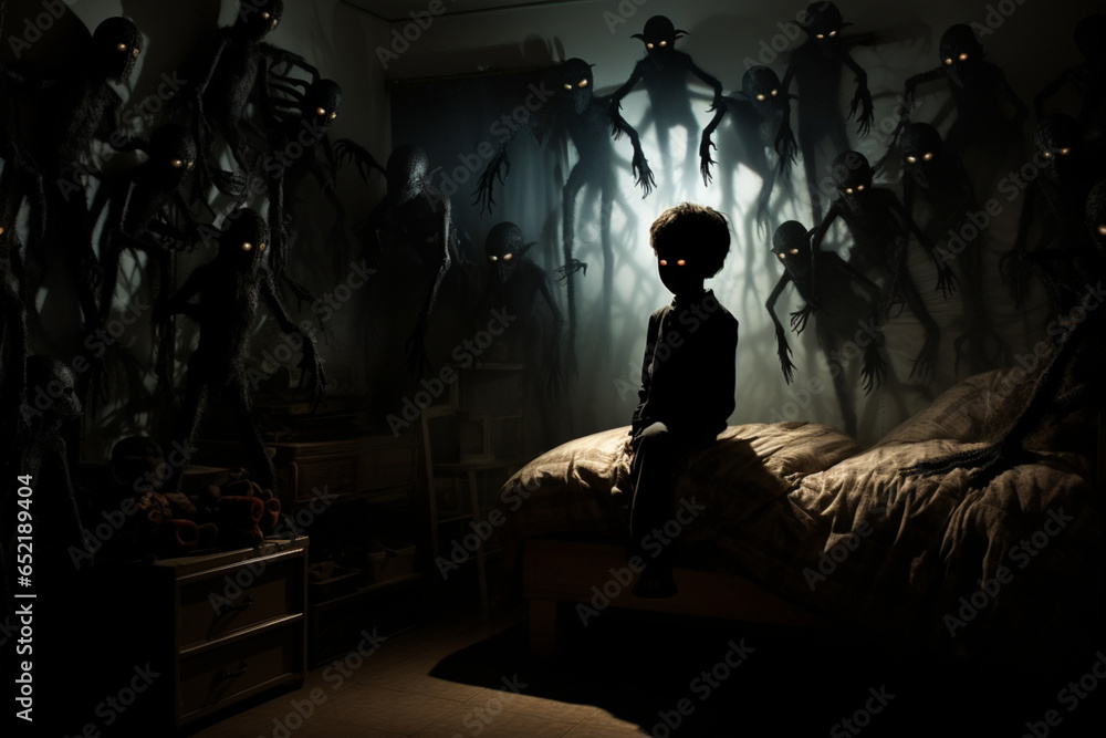 Children are surrounded by monsters from their nightmares. A child ...