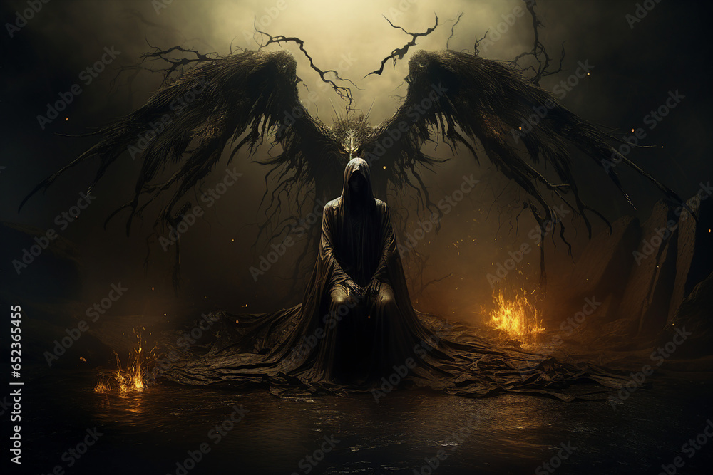 Stock-Foto „Genrative ai collage picture of evil satanic inferno with ...