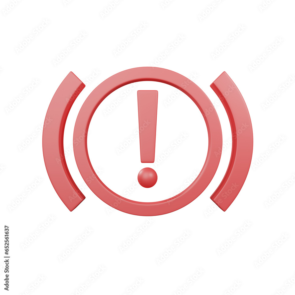 Brake Warning Light symbol of car or vehicle dashboard icon sign ...