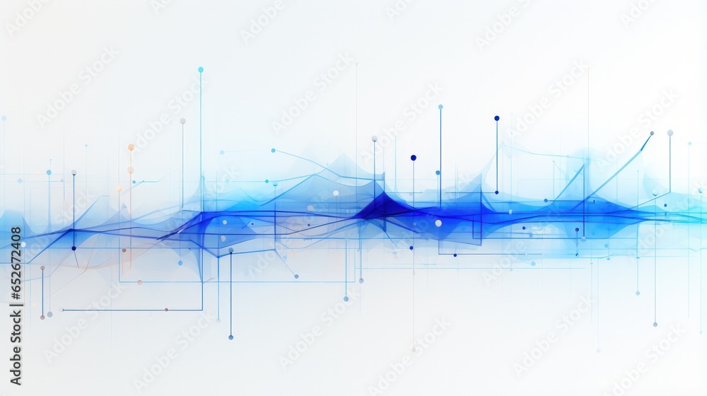 data visualization hi-tech futuristic illustration in blue neon color ...