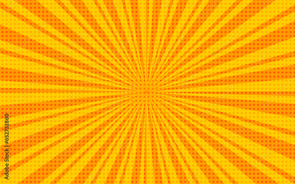 Free vector abstract yellow comic zoom, vector flat bright comic style background, Vector comics ...