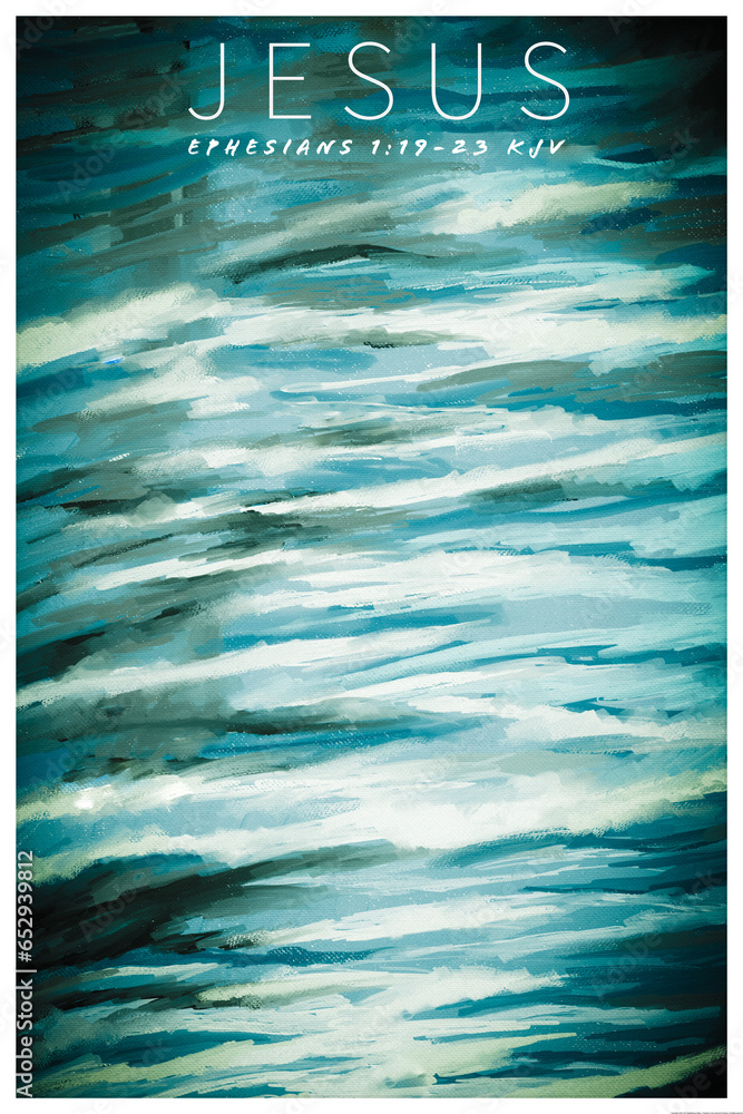 Reflections In Lake Water w/ Bible vs. Ephesians 1:19-23 KJV - Jesus ...