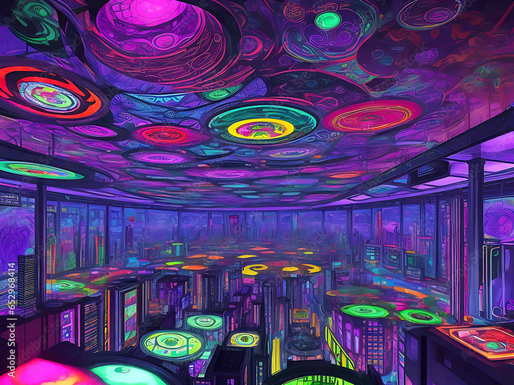 psychedelic spaces city, inspired by psychedelic spaces of the 90's ...