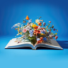Open Book With Flowers Free Stock Photo - Public Domain Pictures