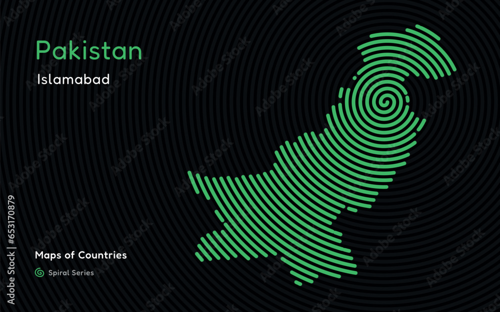 Vetor Creative map of Pakistan. Political map. Islamabad. Capital ...