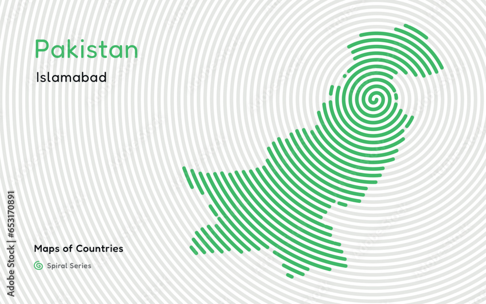 Creative map of Pakistan. Political map. Islamabad. Capital. World ...