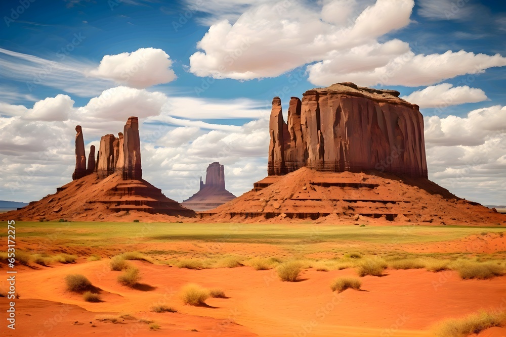 Monument Valley Desert Landscape: Iconic images of Monument Valley in ...
