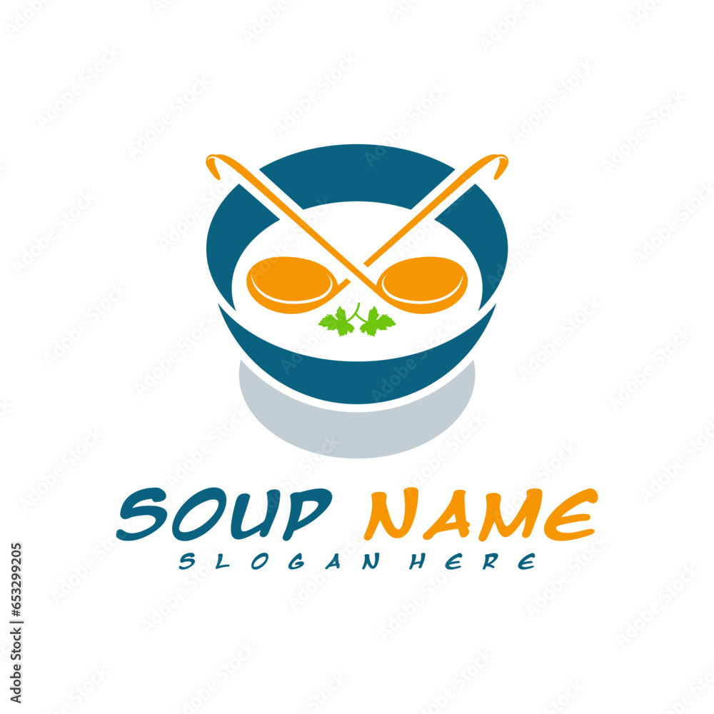 Soup logo design concept. Food Cooking logo vector. Kitchen logo with ...