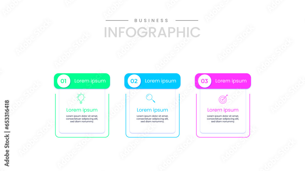 infographic vector design with icons and 3 options or steps ...