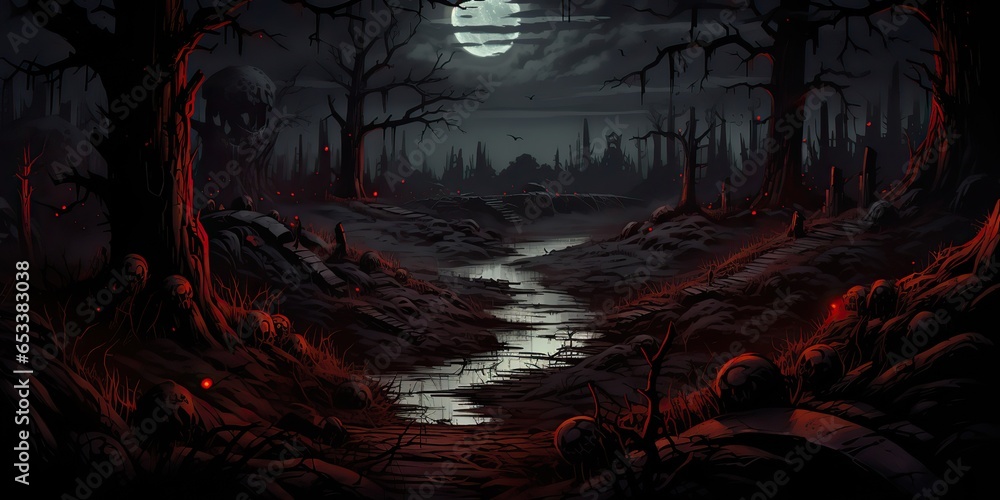 AI Generated. AI Generative. Scary evil halloween boo horror poison ...