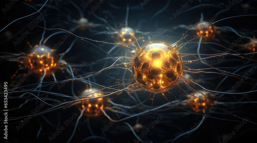 human brain neuron technology illustration idea intelligence, mind ...