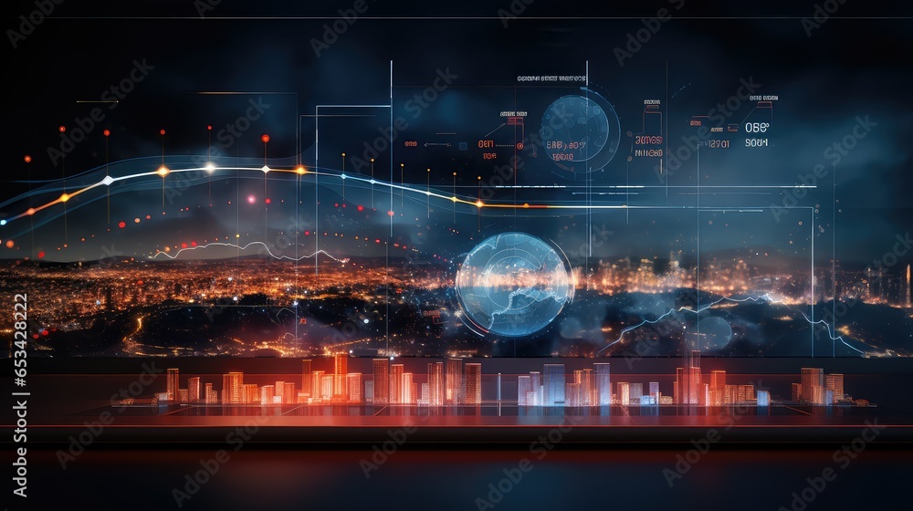 road route dashboard futuristic illustration app location, technology ...