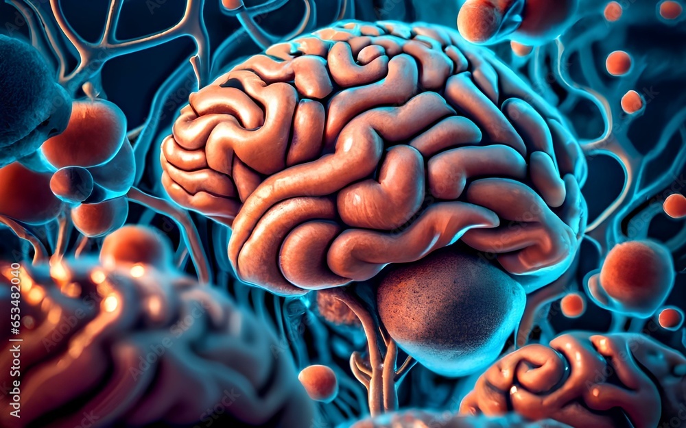 Brain in the human head as representation of growth mindset thinking ...