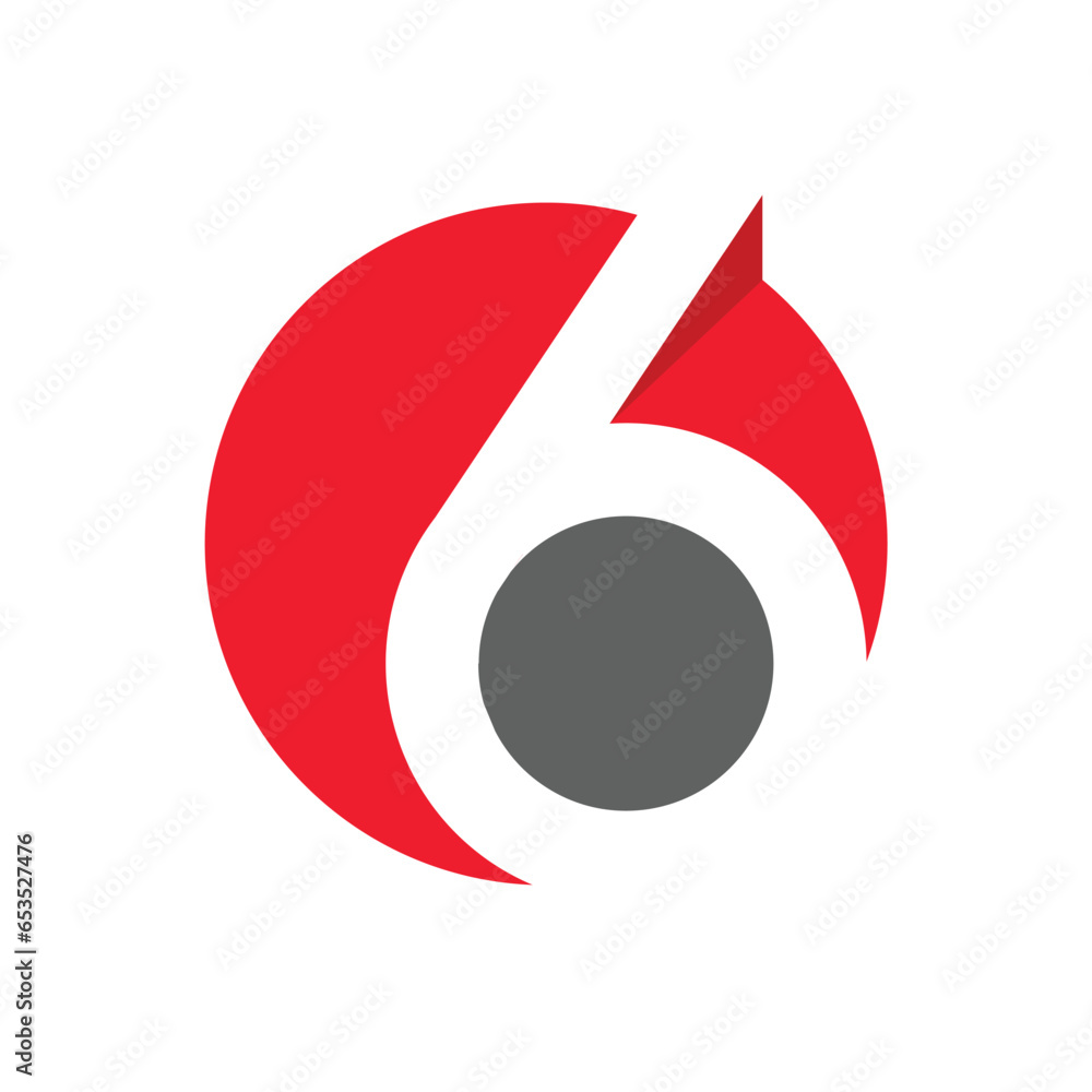 luxury Letter 6 Logo Design, Six Logo Design Stock Vector | Adobe Stock