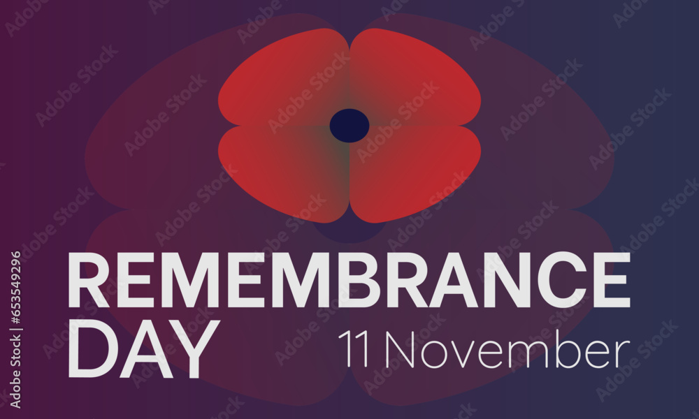 Remembrance Day Poppy Lest We Forget Symbol for Honoring Veterans and ...