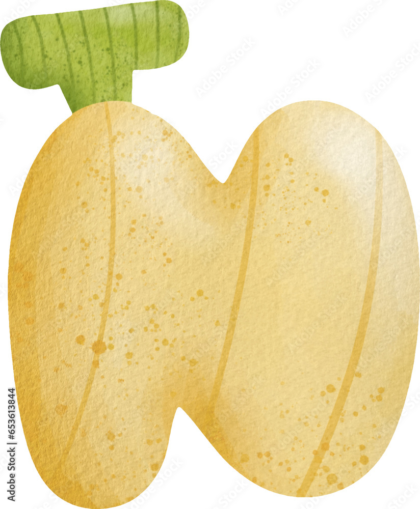 Banana Alphabet Letter PNG paper texture Stock Illustration | Adobe Stock