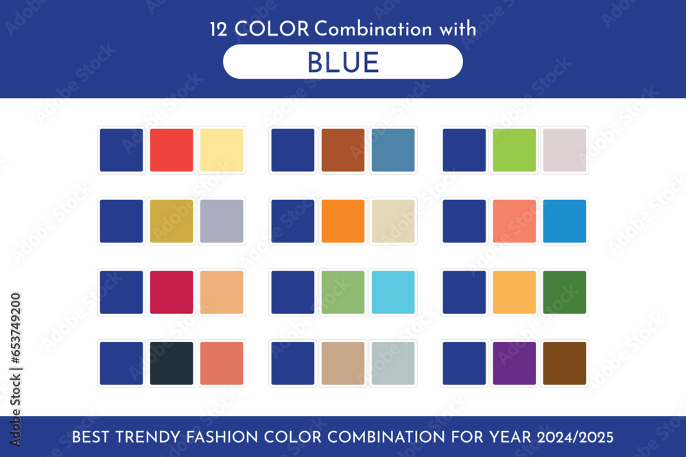 Forecast of the future color trend. Fashion Trend Blue Color guide ...