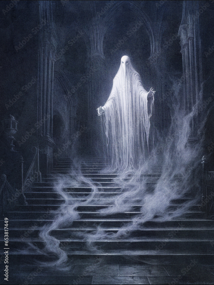 Gothic ghost poster, Gustav Dore, Dracula, dark academia, victorian ...