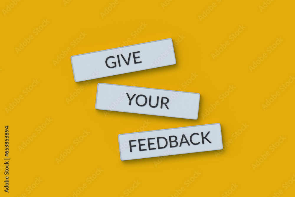 Words give your feedback on buttons. Opinion concept. Improving the ...