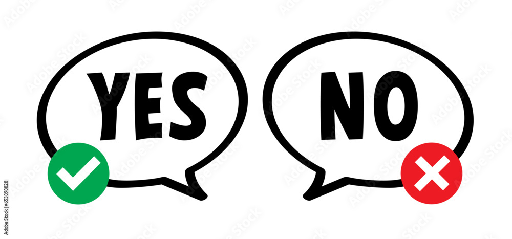 Image vectorielle Stock Yes or no sign. do's en don'ts or do and don't ...