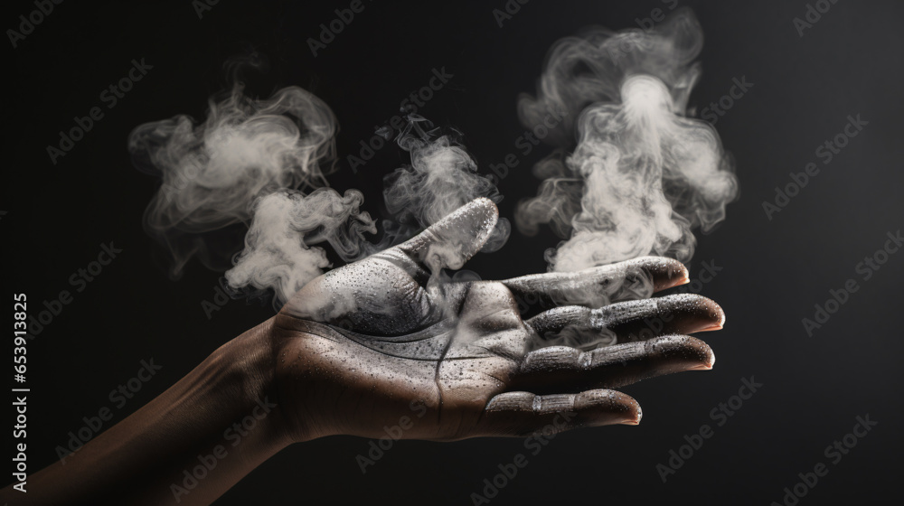 The hand of industrial smoke pollution grips our world,shrouding it in ...