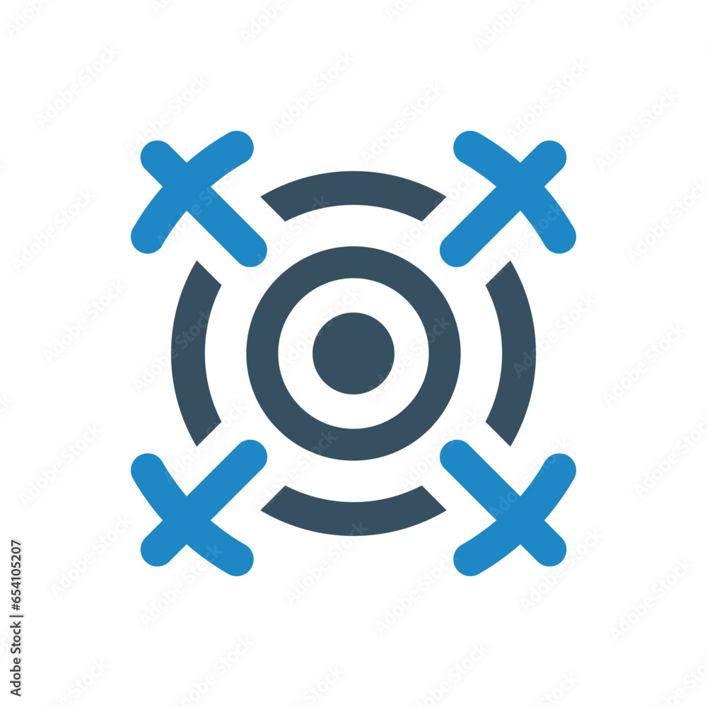 Target icon vector illustration.Aim sniper shoot group. Focus cursor ...