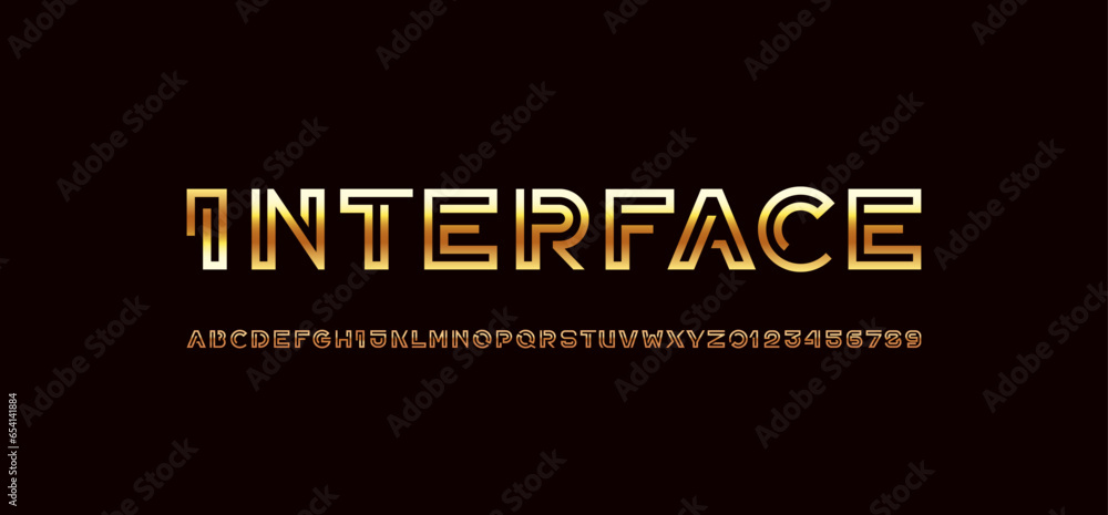 Vector de Stock Digital style alphabet, font from segment bright ...