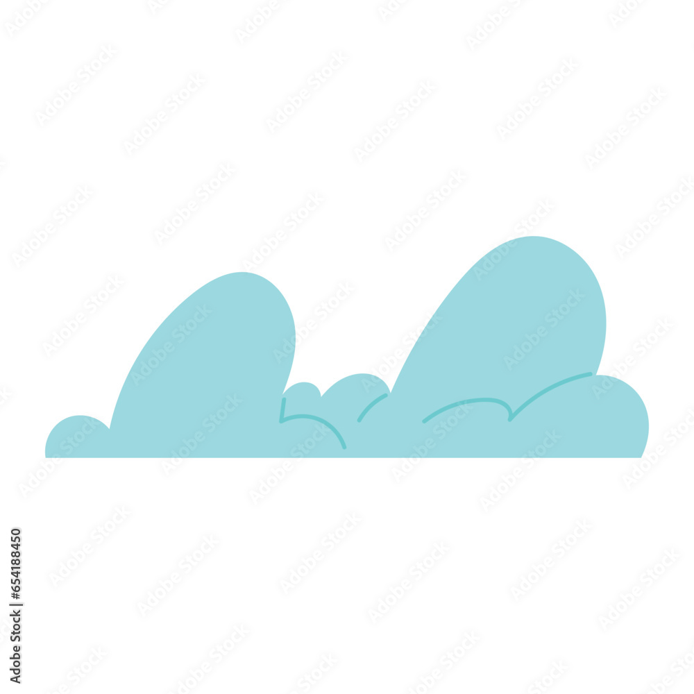 Steam cloud puffs of different shapes and sizes. Isolated abstract ...