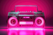 Vintage Pink Boom Box Free Stock Photo - Public Domain Pictures