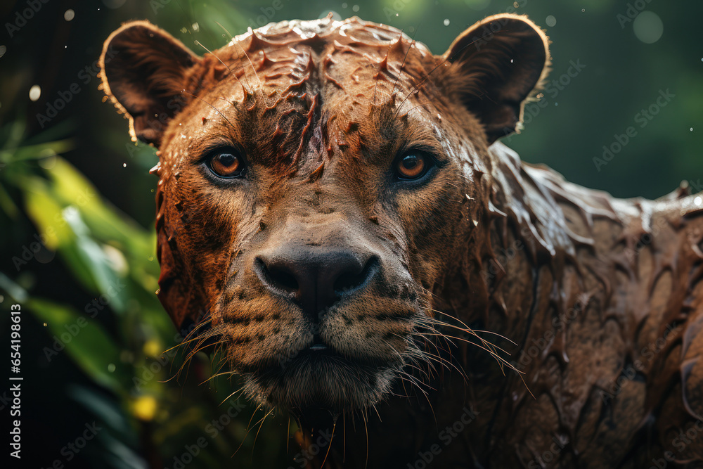 A stealthy fossa, the largest carnivorous mammal on Madagascar, hunting ...