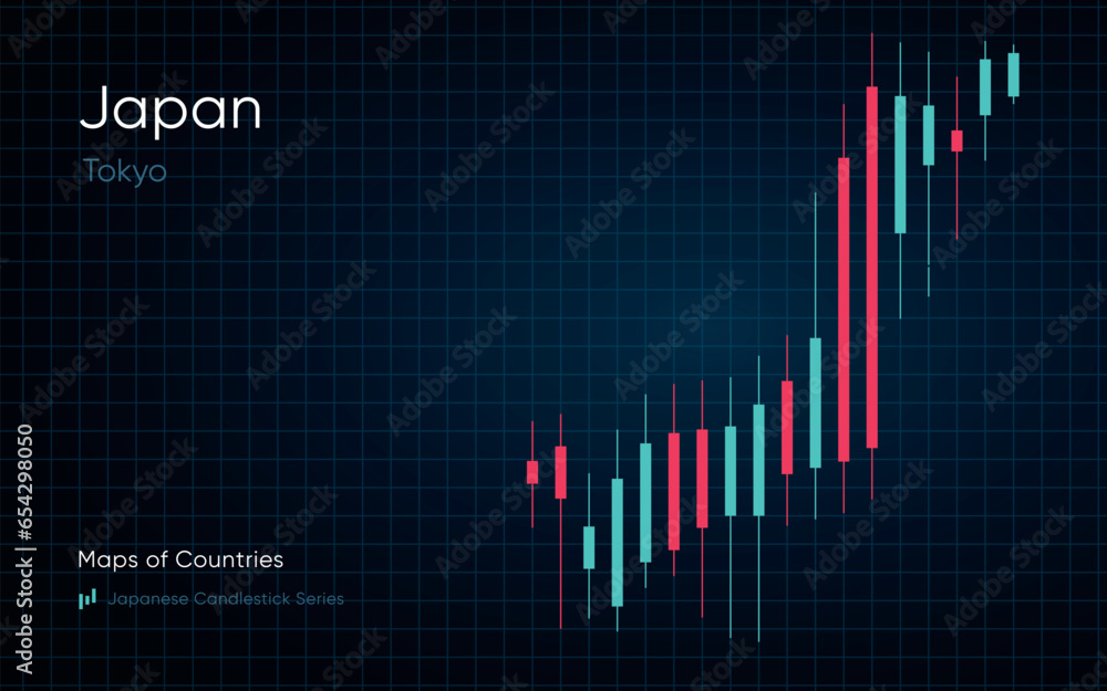 Title: The Japan map is shown in a chart with bars and lines. Japanese ...