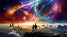 Couple, Lovers, Romance, Planets Free Stock Photo - Public Domain Pictures