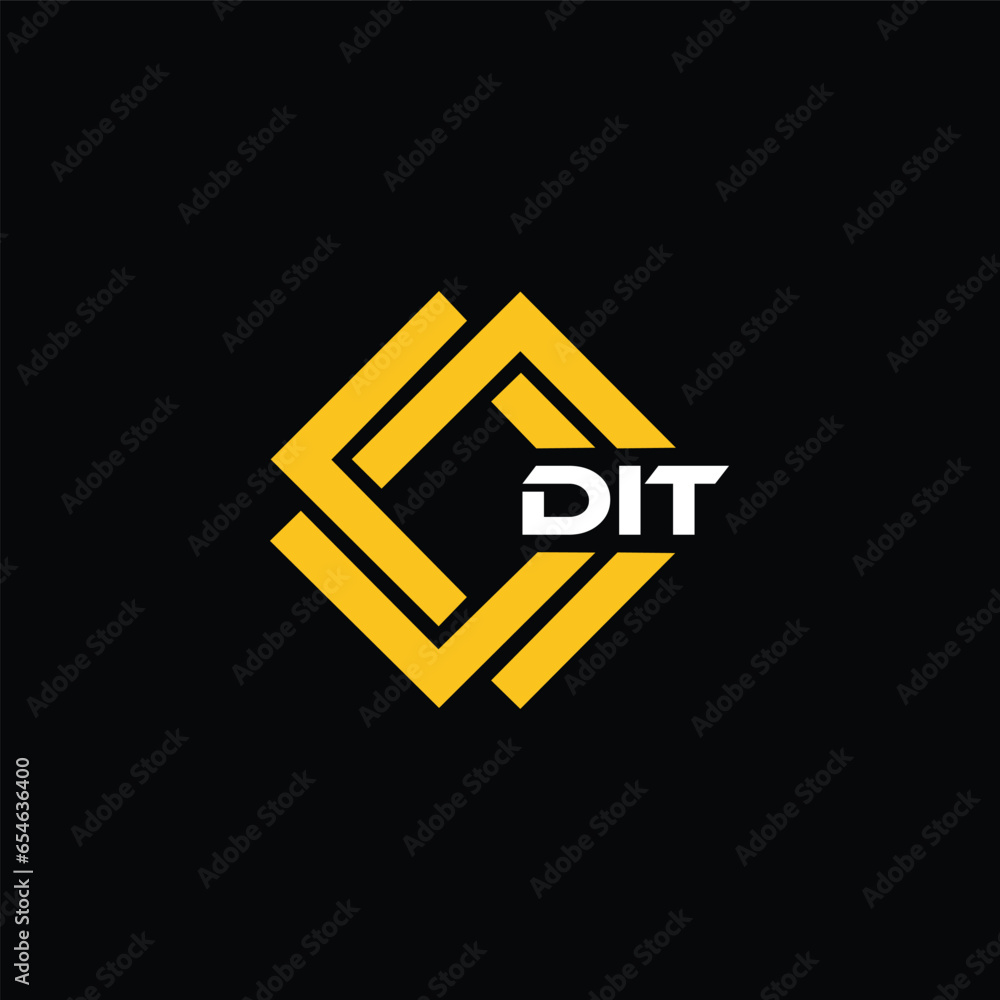 DIT letter design for logo and icon.DIT typography for technology ...