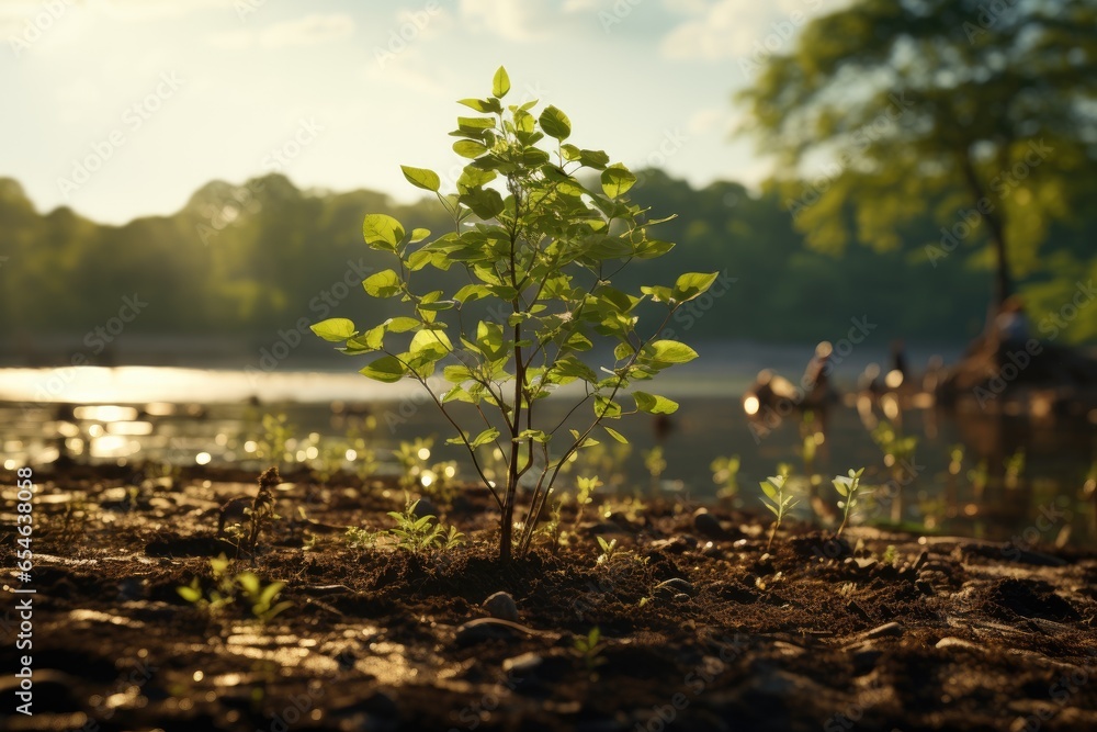 Earth Day Visuals highlighting environmental conservation, planting ...