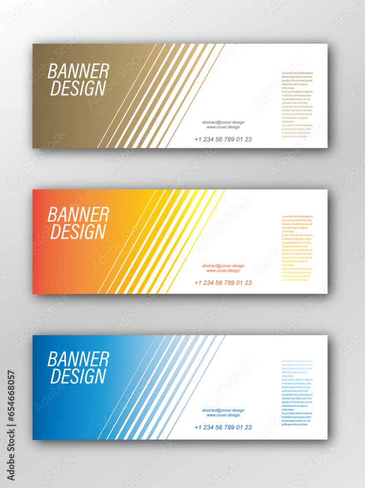 Abstract vector banner template. Illustration for the design of banners ...