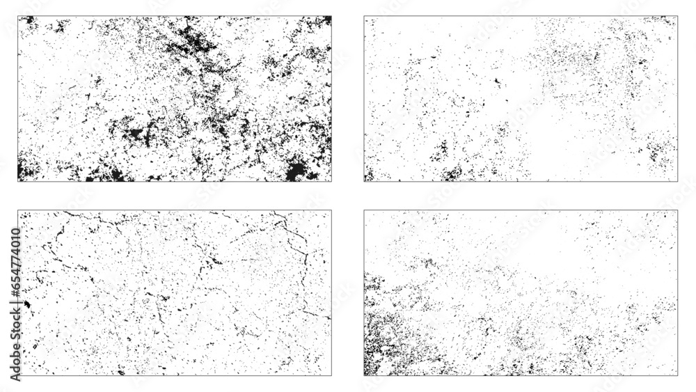 Grunge texture effect set. Distressed overlay rough textured. Abstract ...