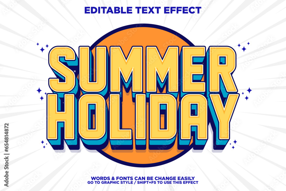 Vektor Cartoon text effect, comic title typography, layered retro text ...